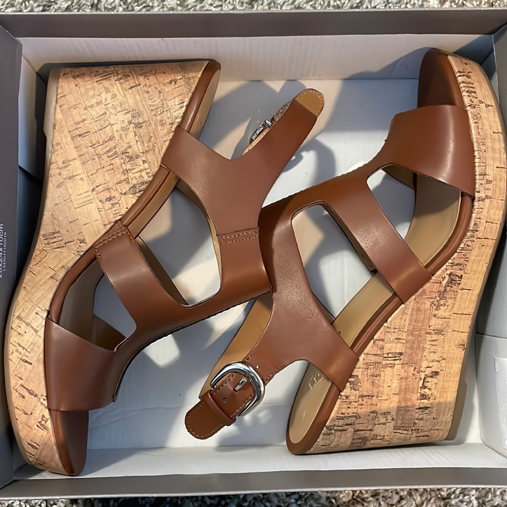 Brown Cork Sole Wedges - Gem